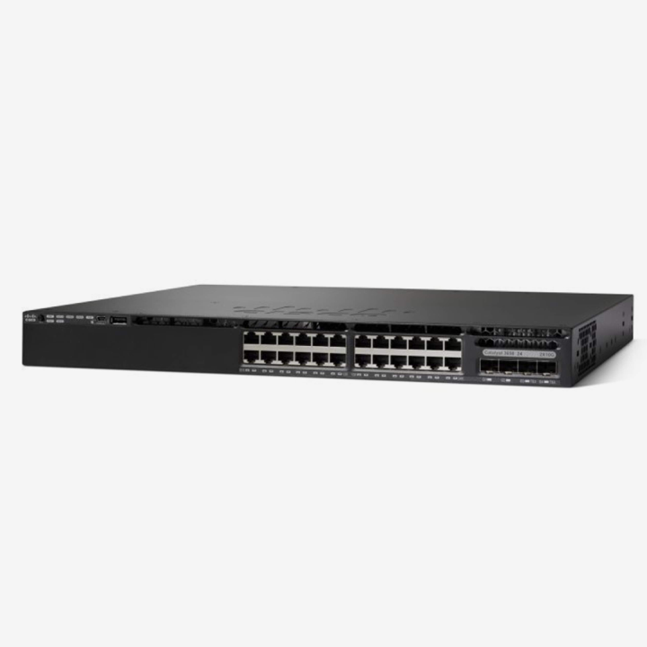 Cisco Catalyst 3650 Switch 24 Gigabit Ethernet PoE+ Ports - 4X1G Uplink ...